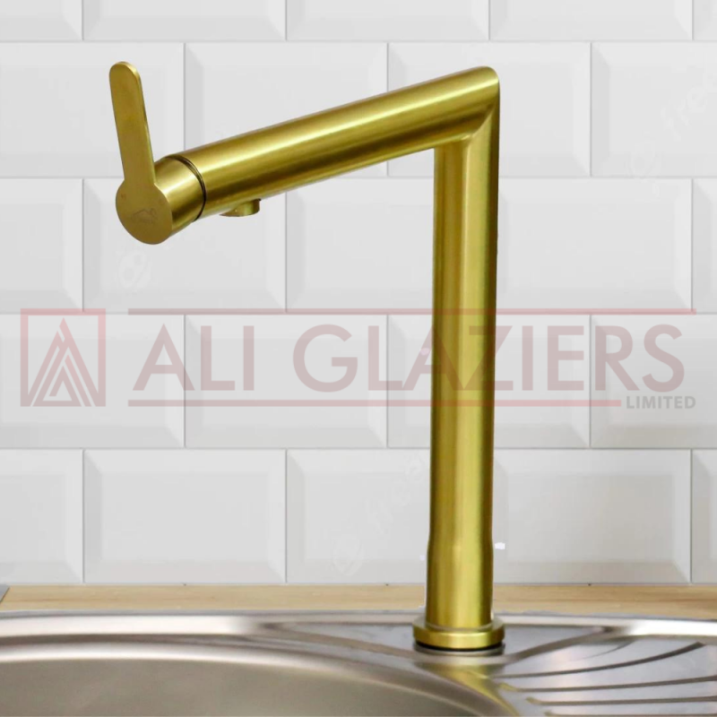 High Neck Kitchen Mixer Pillar Tap Gold in Nairobi, Kenya | Gold Finish ...