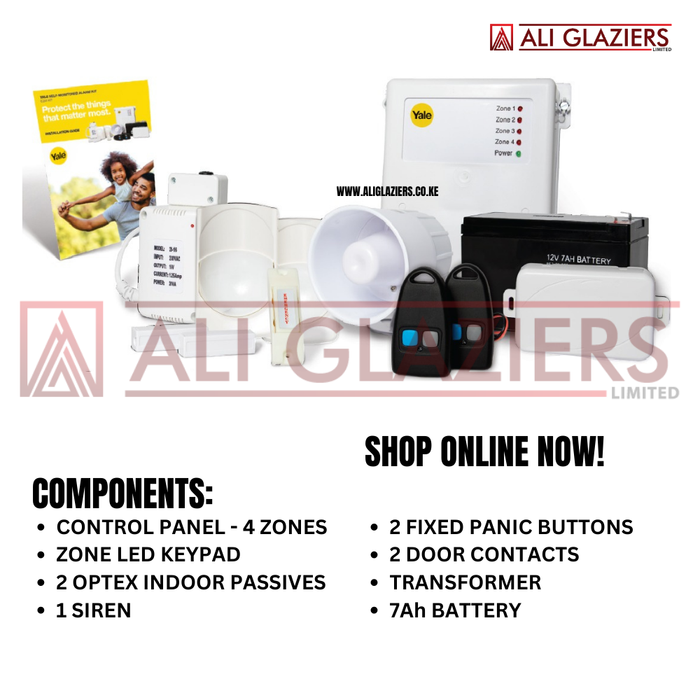YALE Self Monitored Alarm Kit for Single Door 901-EZ14 for 4 Zones in ...