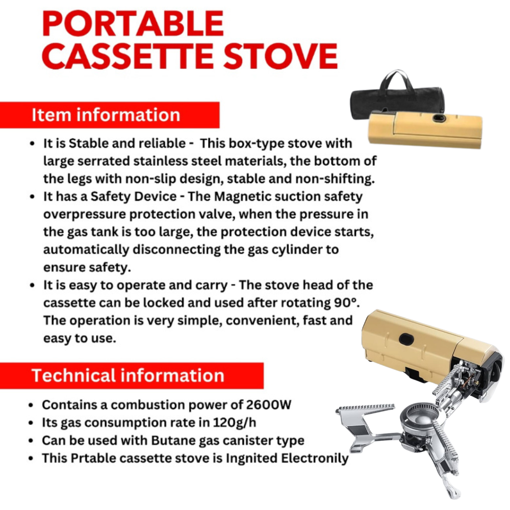 Portable Butane Gas Stove Cassette Type in Nairobi, Kenya | Camping ...