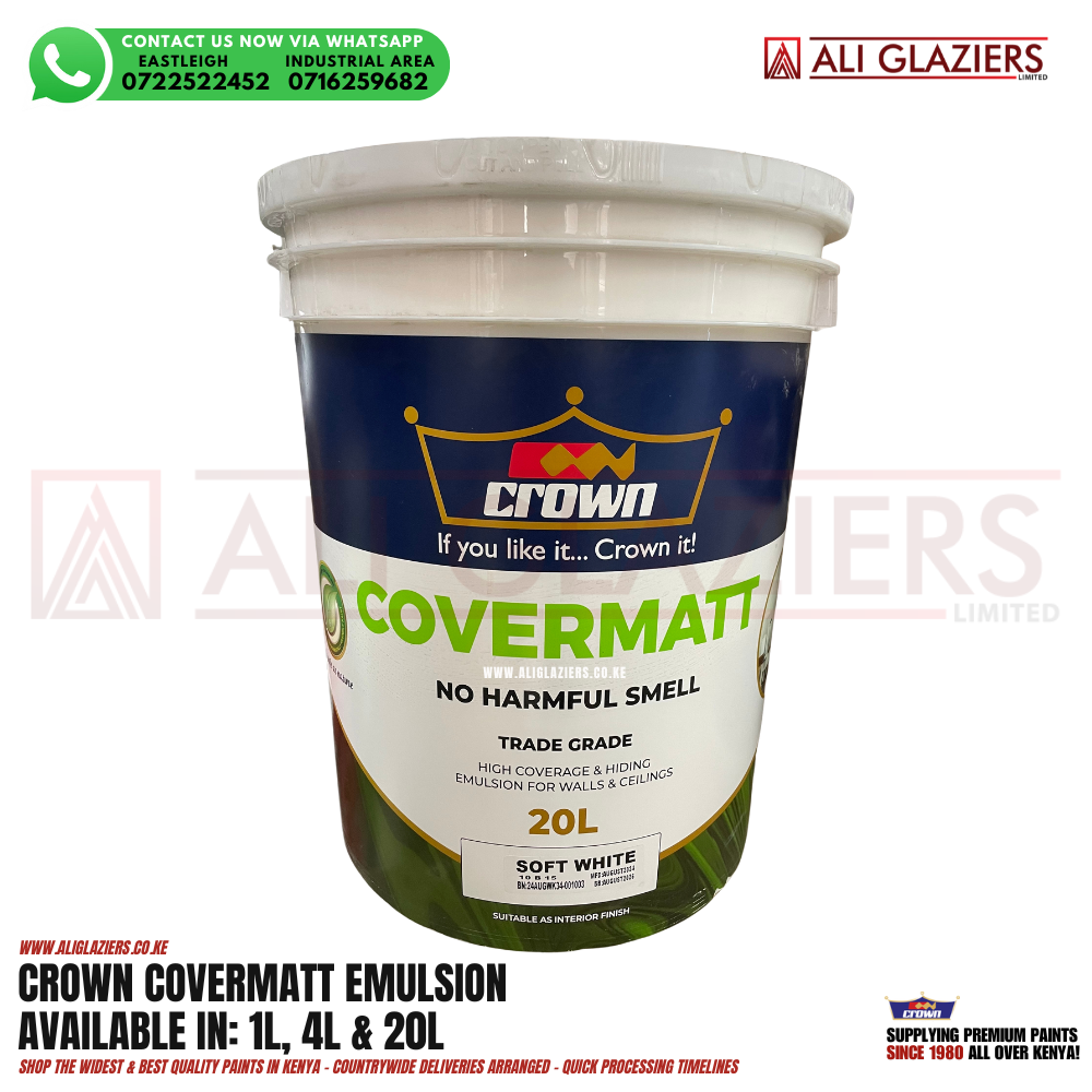 Crown Covermatt 20L Soft White in Nairobi, Kenya | Paint Distributors ...