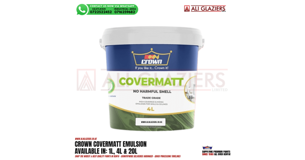 Crown Covermatt 4L in Nairobi, Kenya | Paint Distributors Since 1980 ...